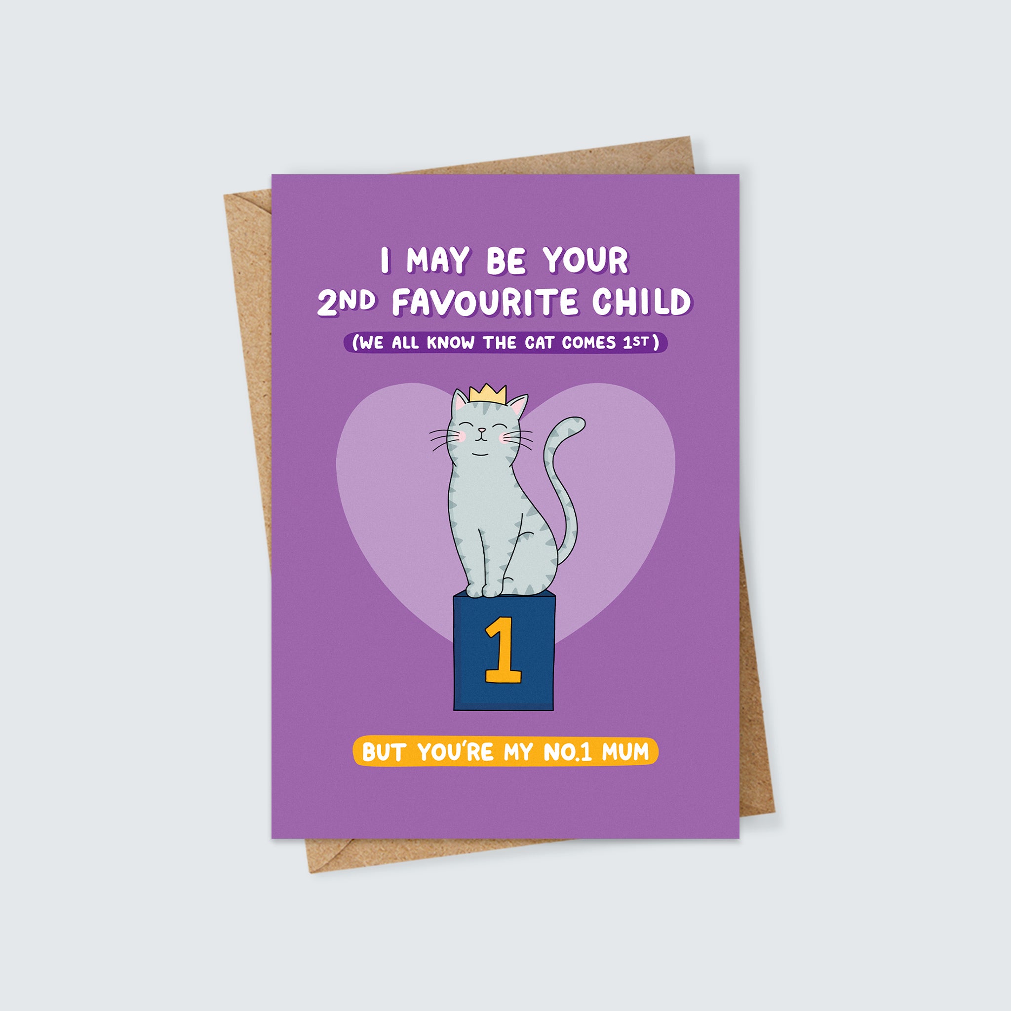 2nd Favourite Child (to the Cat) Card for Mum – Inky in the Wild